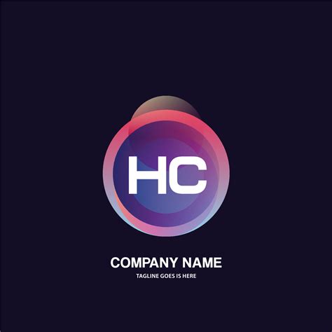 HC Initial Logo With Colorful Circle Template Vector 21731996 Vector
