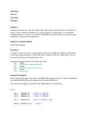 CSCI 620 LAB 1 O Docx Yash Patel Lab 1 O CSCI 620 9 23 2023 Objective