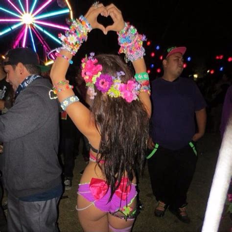 Rave Outfit Floral Headband And Shorts Edm Festival Festival Looks