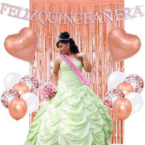 Buy La Quinceañera Birthday Decorations Mis Quince Anos Sashfeliz