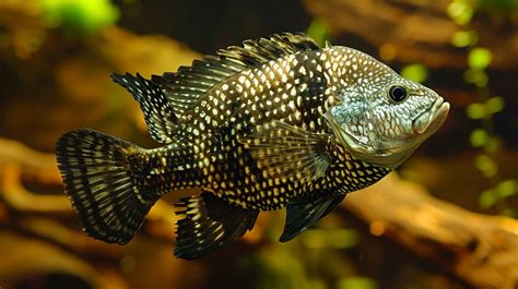 Download Spotted Tilapia Swimming Wallpaper