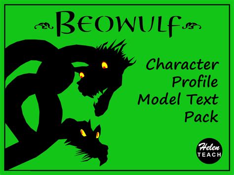 Beowulf Character Profile Model Text Pack Teaching Resources