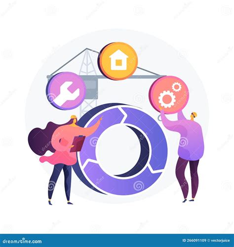 Building Information Modeling Abstract Concept Vector Illustration