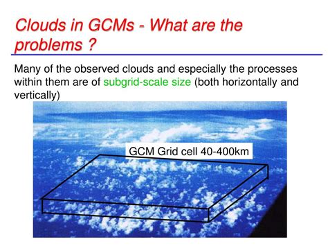 Ppt Parameterization In Models Introduction To Cloud Issues