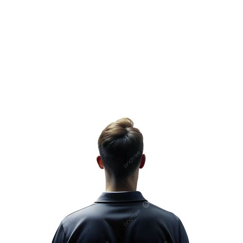 Man Looking Up Back View Clip Art Illustration Man Back View Back Of