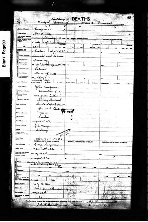 George Patrick Lampman 1898 1921 Find A Grave Memorial