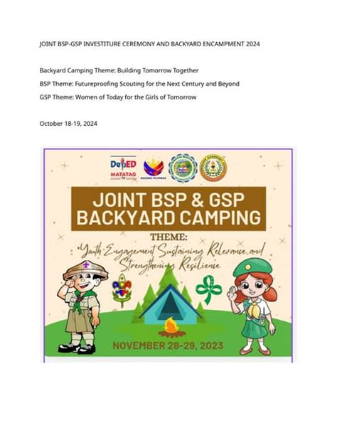 Bsp And Gsp Joint Encampment Program 2024 Docx