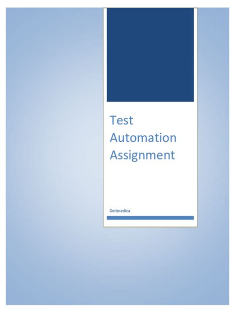 Qa Assignment Gerimedica Pdf