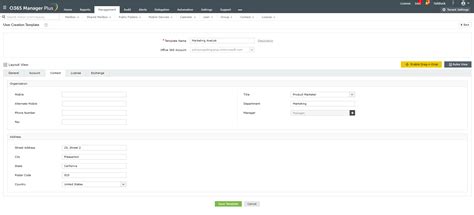 Office 365 Template Management O365 Manager Plus