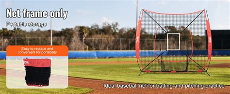 Vevor 7x7 Ft Baseball Softball Practice Net Portable Baseball Training