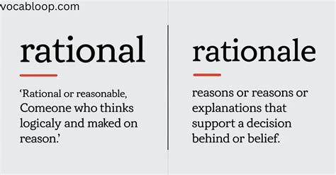 Rational Vs Rationale Which Spelling Is Right Vocab Loop