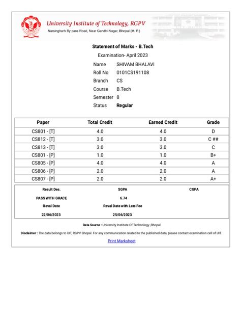 university institute of technology rgpv bhopal pdf
