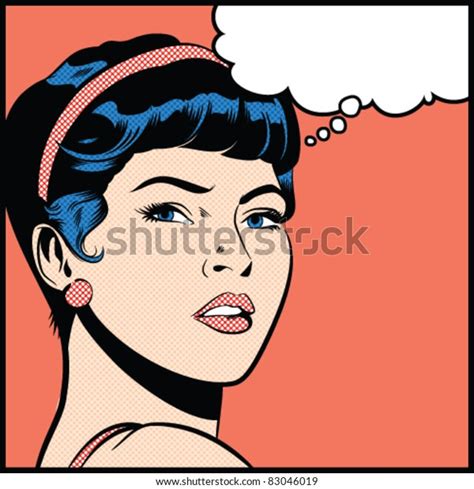 Girl Looking Over Her Shoulder Vector Stock Vector Royalty Free 83046019