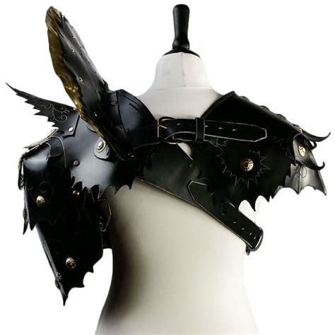 Blackriver Leather Ornate Battle Armour Ladies Gothic Pauldron