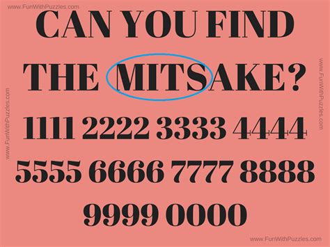 Quick Observation Test Find The Mistake Picture Puzzle
