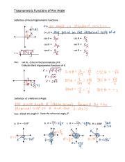 Understanding Trigonometric Functions Of Any Angle Evaluation Course Hero