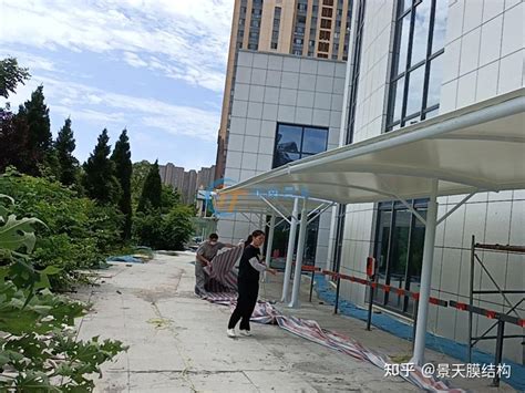 安阳市少儿图书馆膜结构车棚已完工 知乎