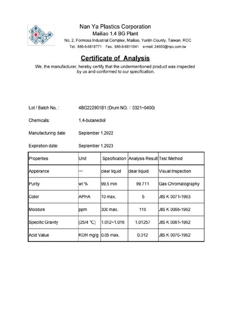 1 4 Butanediol Import Pdf