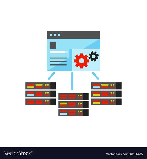 Server Management Control Panel Icon Royalty Free Vector