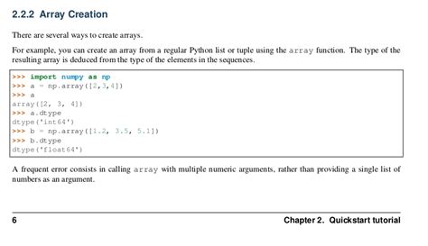 Python Numpy User Guide 1130 Is There Written A Wrong Output By