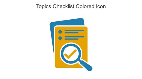 Topics Checklist Colored Icon In Powerpoint Pptx Png And Editable Eps Format Ppt Presentation