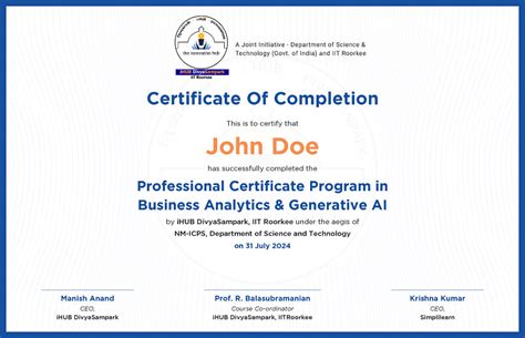 Ai In Business Analytics Program Iit Roorkee