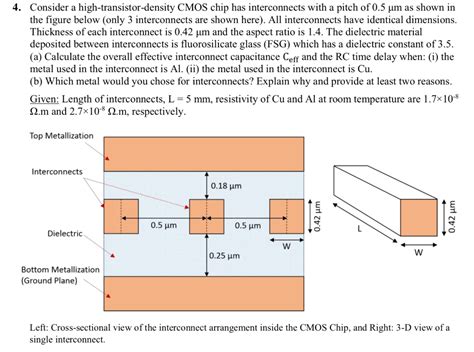 4 Consider A High Transistor Density Cmos Chip Has