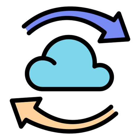 Cloud Sync Generic Color Lineal Color Icon
