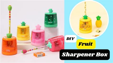 Diy Kawaii Pencil Sharpener How To Make Sharpener Box School Supplies Paper Craft School