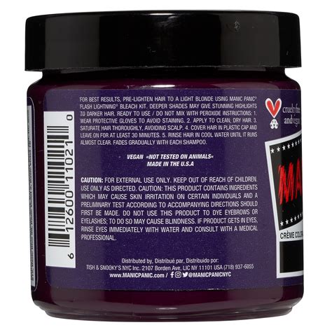 Buy Manic Panic Plum Passion Purple Hair Color Cream Classic High