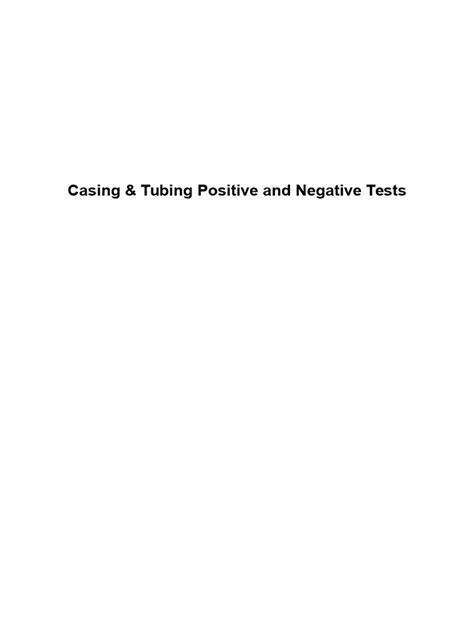 Inflow Test Negative Test 1717362618 Pdf Casing Borehole