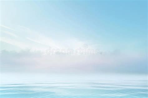 Smooth Gradient Background Transitioning From Light Blue To White Evoking Tranquility Stock