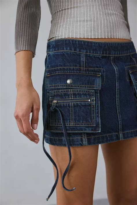 Bdg Ranger Cargo Denim Micro Mini Skirt Urban Outfitters
