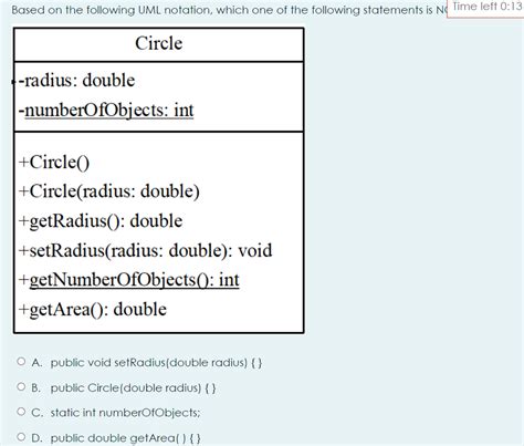 Solved Based On The Following UML Notation Which One Of The Chegg Com
