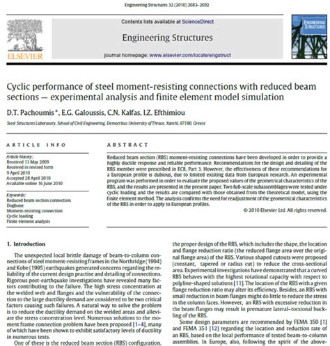 Moment Resisting Connection With Rbs Under Cyclic Loading Abaqus Abaqus Tutorials