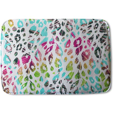 Multi Coloured Leopard Spots Soft Bathmat