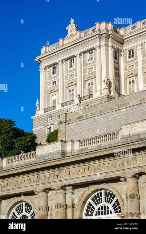 West Facade Of The Royal Palace Of Madrid View From The Campo Del Moro