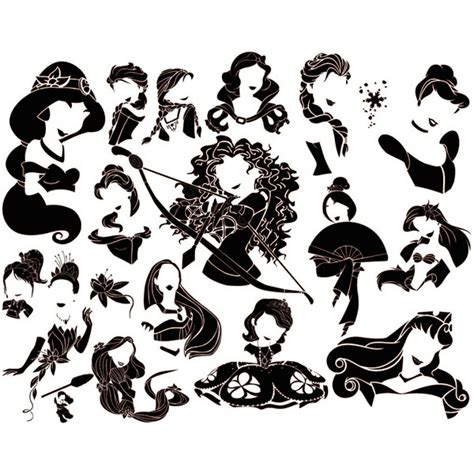 Disney Princess Svg Disney Princess Silhouette Svg Princes Inspire