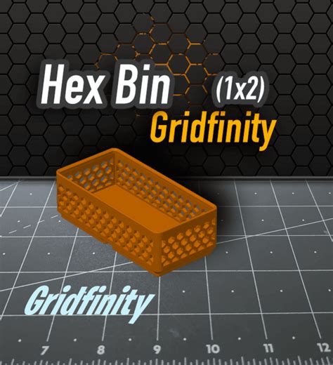 Hex Bin Gridfinity 1x2 3d Model By K2kevin On Thangs