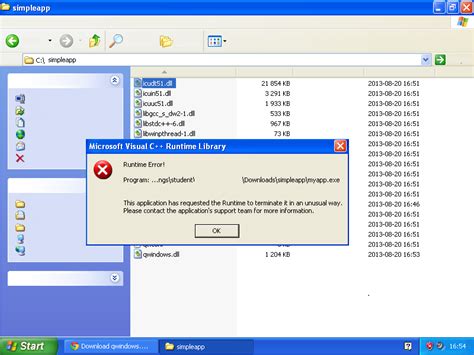 C Qt 51 Application Doesnt Work On Windows 8 Outside Qtcreator