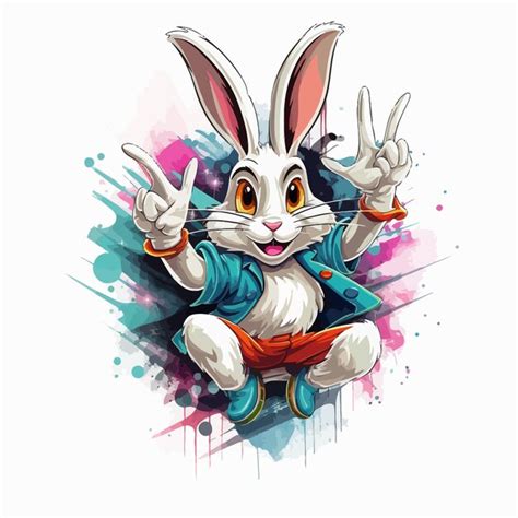 Premium Vector Spacejambugsbunnyvectorillustration