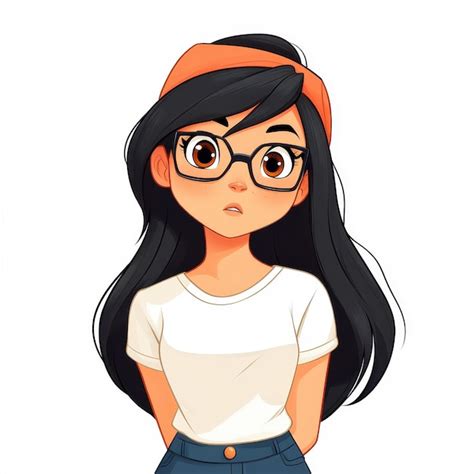 A Fullbody Shot Of A Chubby Venezuelan Girl With Long Black Hair