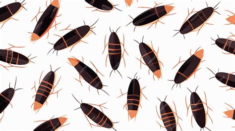 Detailed Cockroach Vector Pattern Wallpaper For Design Projects