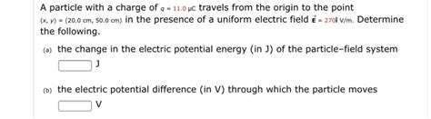 solved a particle with a charge of q 11 0 uc travels from