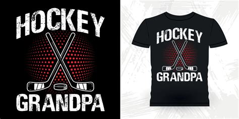 Hockey Grandpa Funny Sports Hockey Player T Retro Vintage Hockey T
