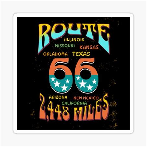 Route 66 Vintage Sticker For Sale By Dakss Redbubble