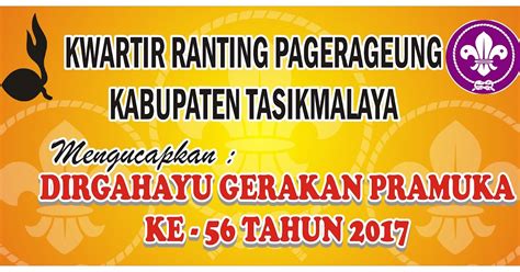 Contoh Desain Spanduk Pramuka Dunia Belajar