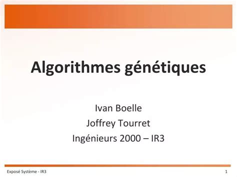 Ppt Algorithmes Génétiques Powerpoint Presentation Free Download Id 5787606