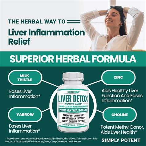 Liver Detox And Cleanse Supplement With Milk Thistle Liver Support