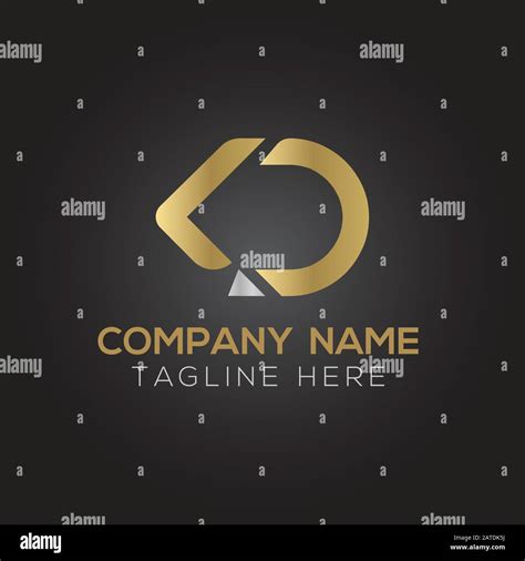 Initial Alphabet Kd Logo Design Vector Template Abstract Letter Kd